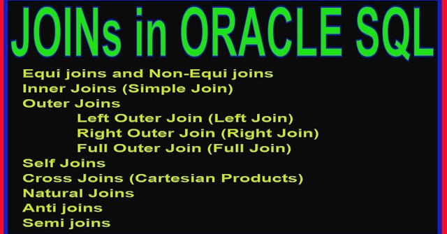 Joins In ORACLE SQL